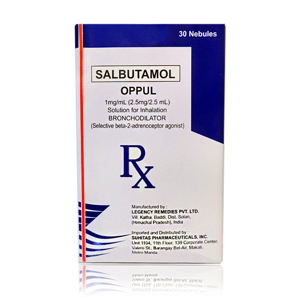 Salbutamol Oppul 1mg ml 2 5mg 2 5ml Solution For Inhalation Nebules Salbutamol Oppul 1mg ml 2 5mg 2 5ml Solution For Inhalation Nebules