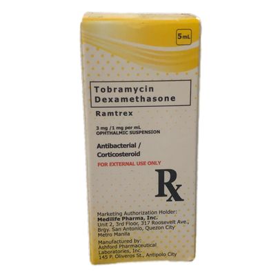 RAMTREX Tobramycin Dexamethasone 3mg / 1mg per ml Ophthalmic Suspensio ...