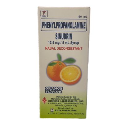 SINUDRIN Phenylpropanolamine 12.5mg / 5ml Syrup 60ml – Bambang ...