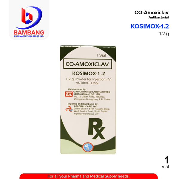 KOSIMOX Co Amoxiclav 1.2g Powder for Injection (IV) Antibacterial Vial ...