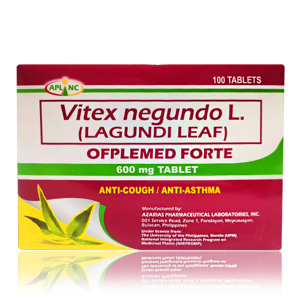 Lagundi Leaf (Ofplemed Forte) 600mg Tablet 100's – Bambang ...