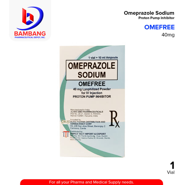 OMEFREE Omeprazole Sodium 40mg Lyophilized Powder for IV Injection 1 V ...