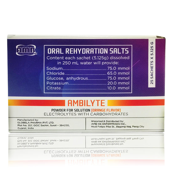 Oral Rehydration Salts (Ambilyte) Powder for Solution (Orange Flavor ...