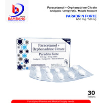 PARADRIN FORTE Paracetamol + Orphenadrine Citrate Analgesic Antipyreti ...