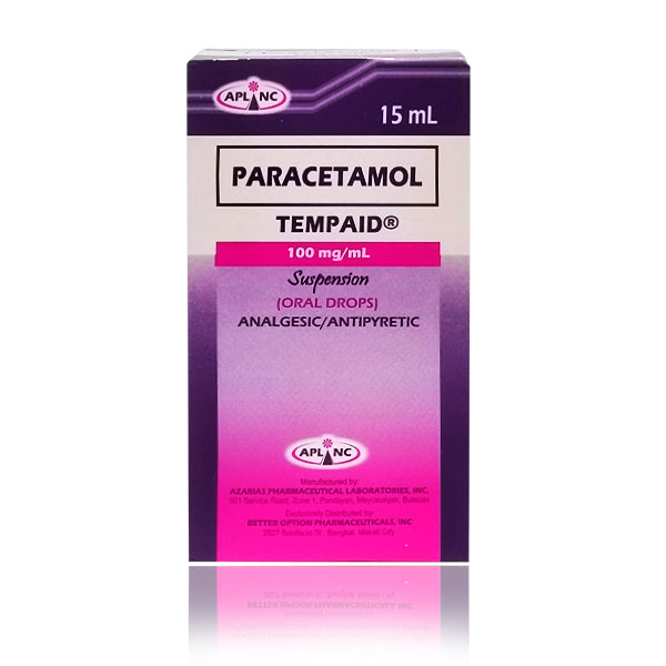Paracetamol (Tempaid) 100mg/ml Oral Drops Suspension 15ml – Bambang ...