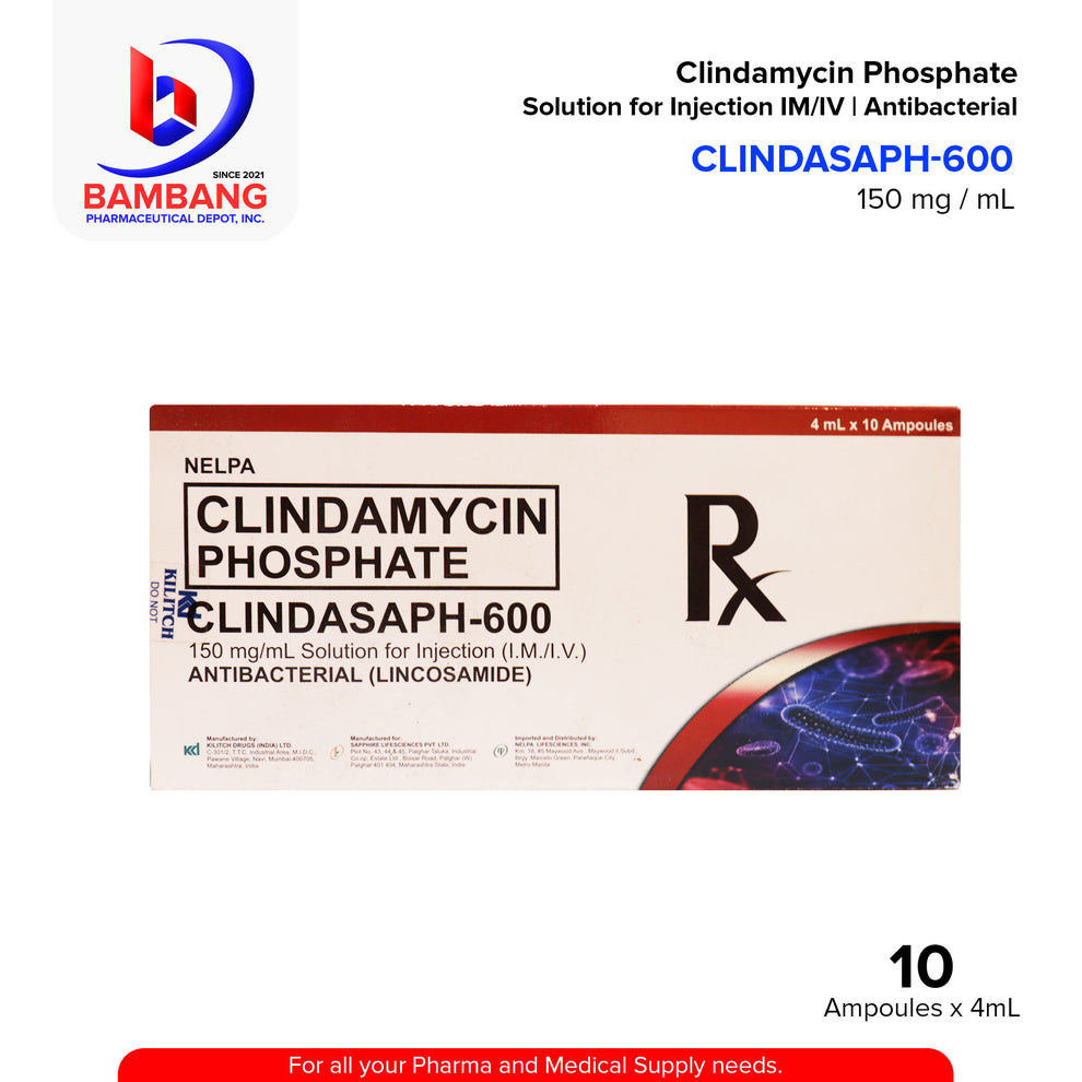 CLINDASAPH-600 Clindamycin 150mg Capsule Solution for Injection Antiba ...
