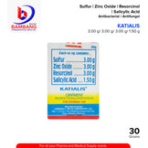 KATIALIS Ointment Antibacterial / Antifungal Sulfur 3g Zinc Oxide 3g R ...