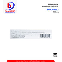 MUCOPRO Rebamipide Antigastritis / Anti-Ulcer 100 mg Tablet 30's ...