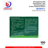NEOZEP Z+ Non-Drowsy Phenylephrine HCI Paracetamol + Zinc 10mg / 325mg ...