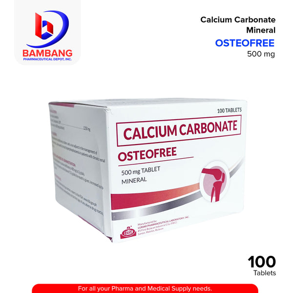 OSTEOFREE Calcium Carbonate Mineral 500mg Tablet 100's – Bambang ...