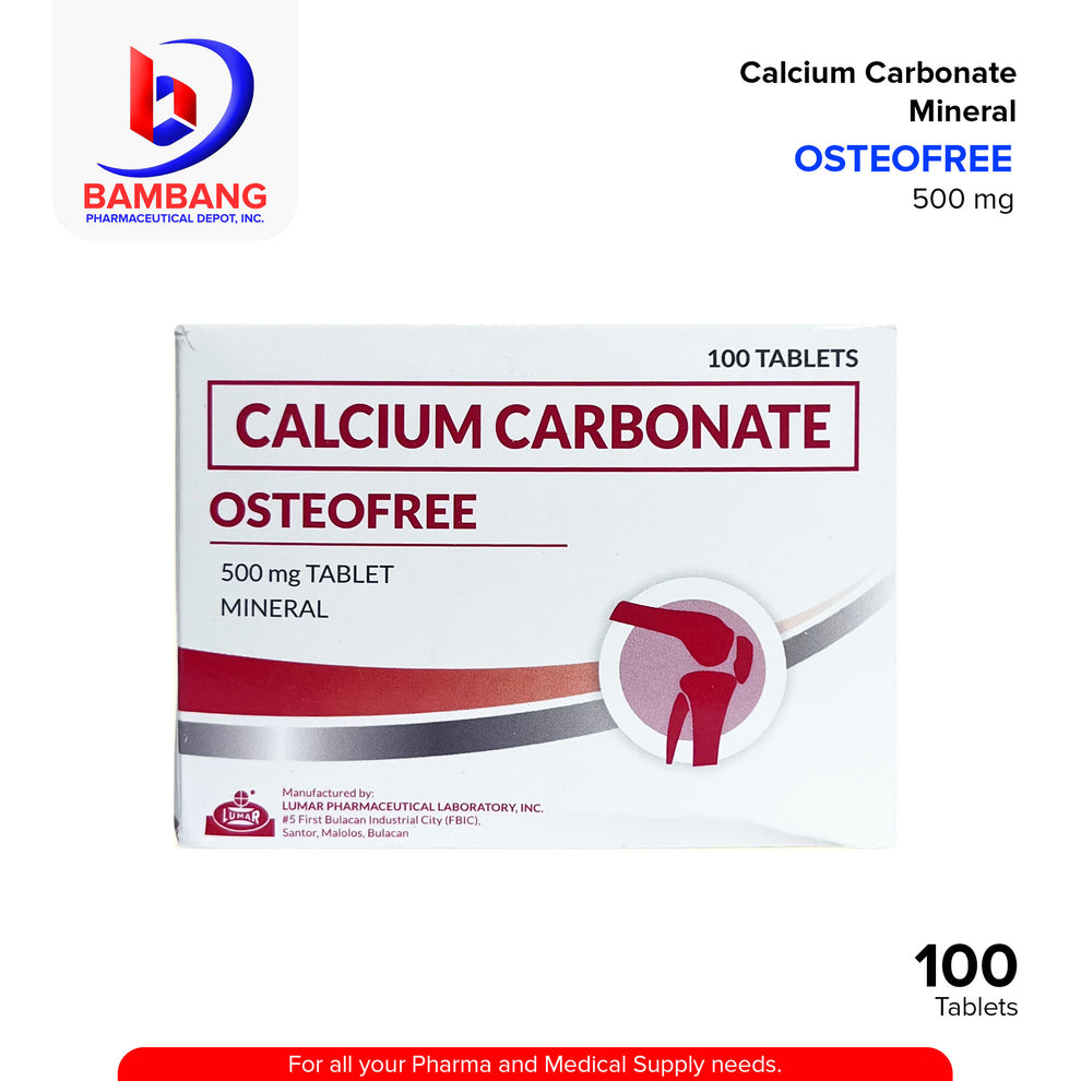 OSTEOFREE Calcium Carbonate Mineral 500mg Tablet 100's – Bambang ...
