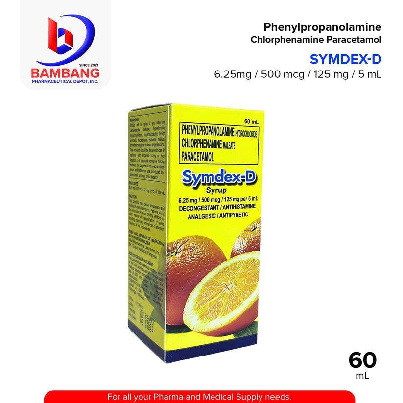 SYMDEX-D FORTE Phenylpropanolamine Hydrochloride Chlorphenamine Maleat ...