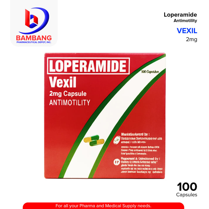 VEXIL Loperamide 2mg Capsule 100's – Bambang Pharmaceutical Depot Inc.