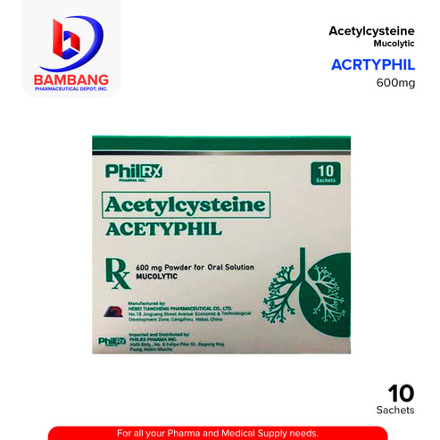 ACETYPHIL Acetylcysteine 600mg Powder For Oral Solution Sachets 10's ...