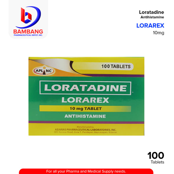 LORAREX Loratadine 10mg Tablet 100's – Bambang Pharmaceutical Depot Inc.