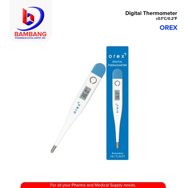 OREX Digital Thermometer ±0.1°C/0.2°F 1's – Bambang Pharmaceutical ...