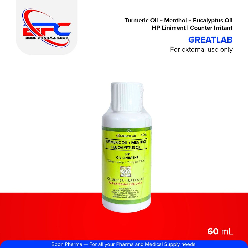 GREATLAB Turmeric Oil + Menthol + Eucalyptus Oil HP Liniment Counter I ...