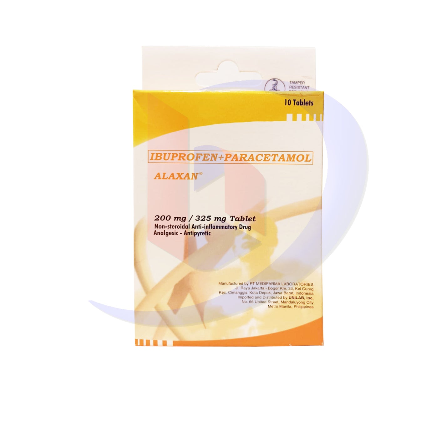 Ibuprofen + Paracetamol (Alaxan) 200mg/325 mg Tablet 10's – Bambang ...