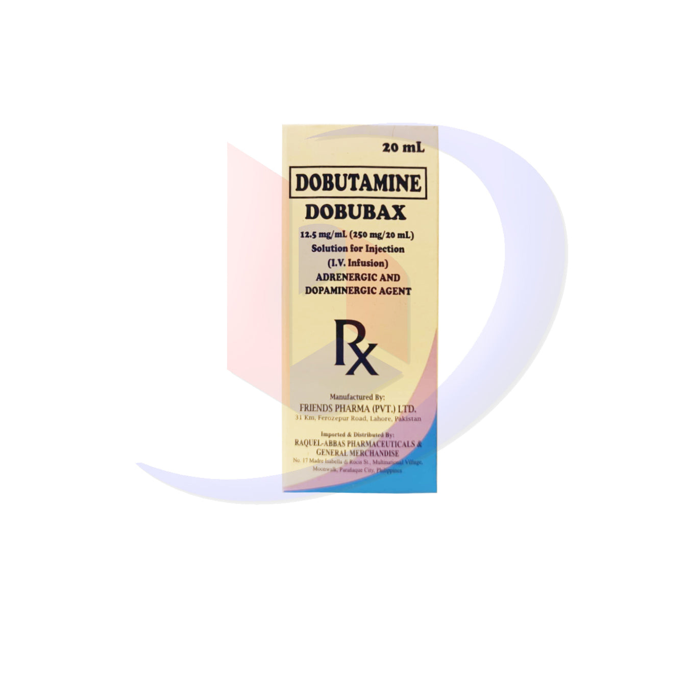 Dobutamine (Dobubax) 12.5mg/ml (250mg/20ml) Solution for Injection 20m ...