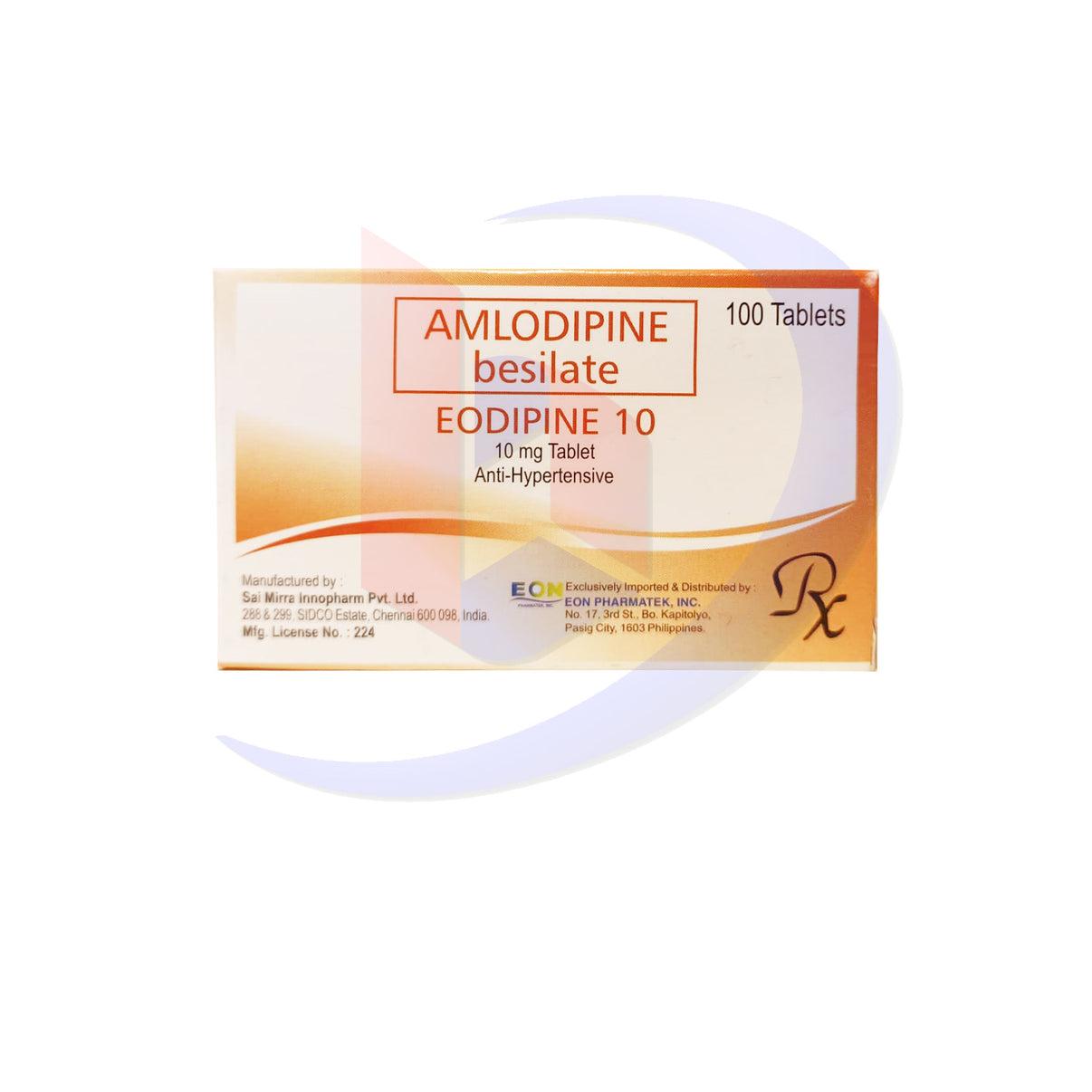 Amlodipine Besilate (Eodipine 10) 10mg Tablet 100's – Bambang ...