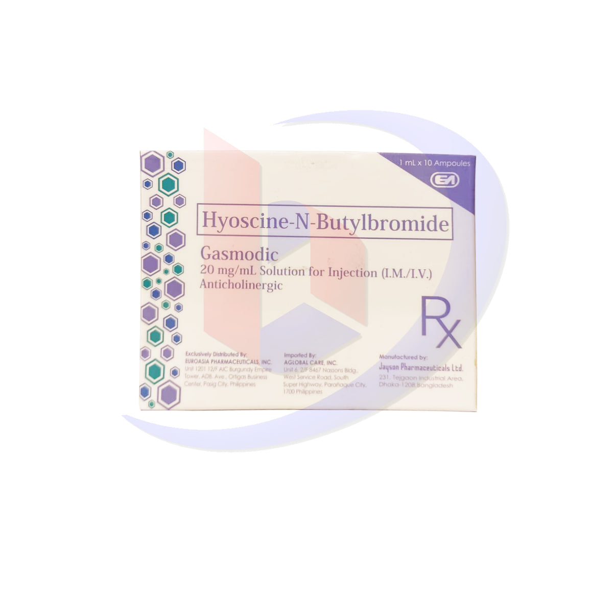 Hyoscine N Butylbromide (Gasmodic) 20mg/ml Solution for Injection (IM ...