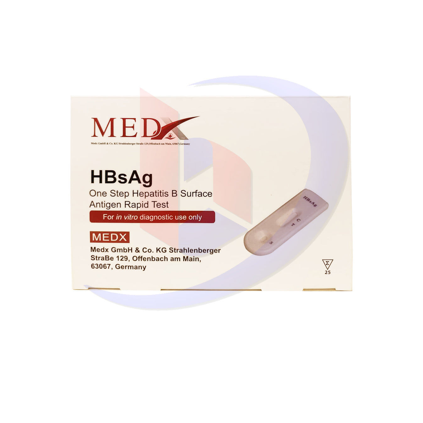 HBsAg (Medx) One Step Hepatitis B Surface Antigen Rapid Test 25's ...