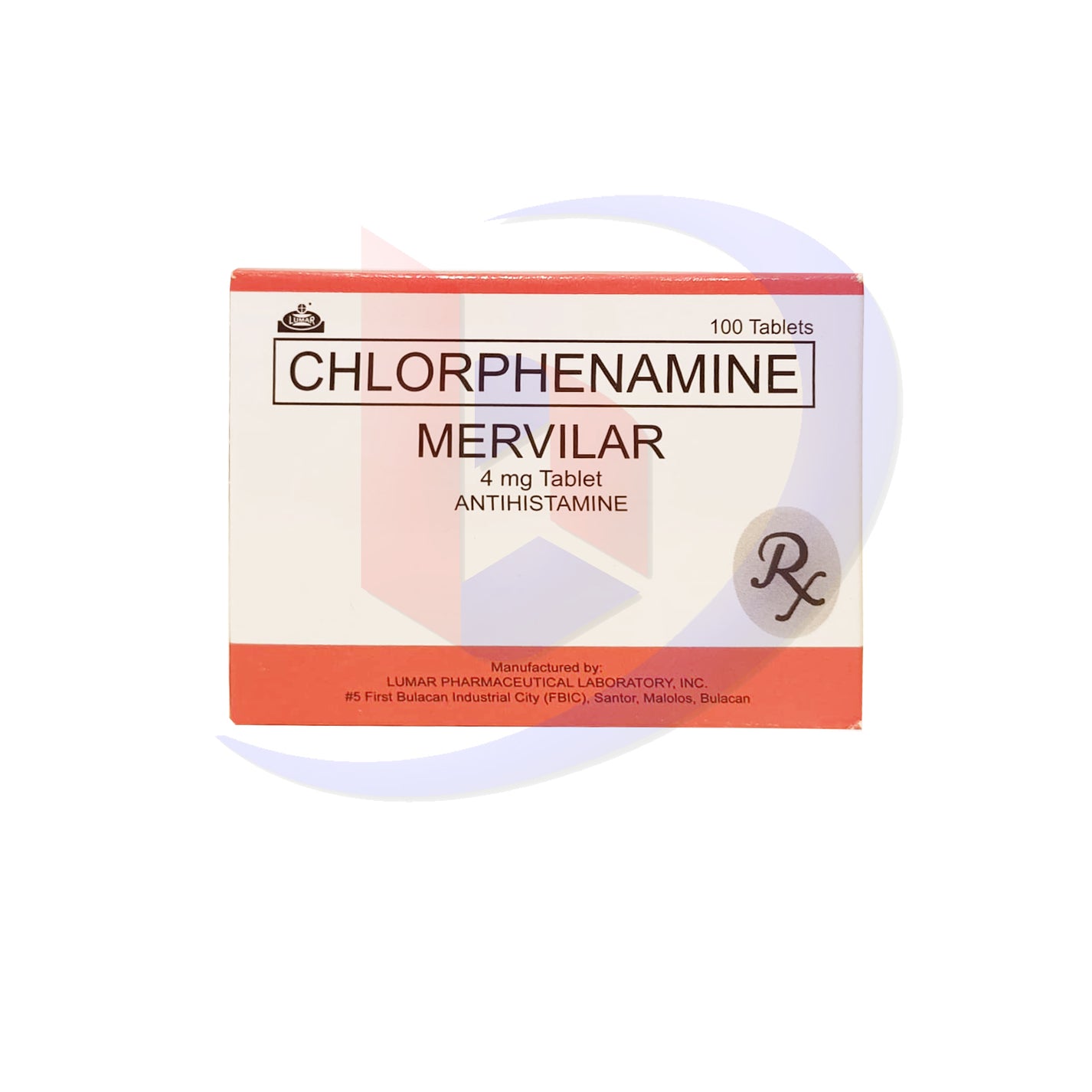 MERVILAR Chlorphenamine 4mg Tablet 100's – Bambang Pharmaceutical Depot ...