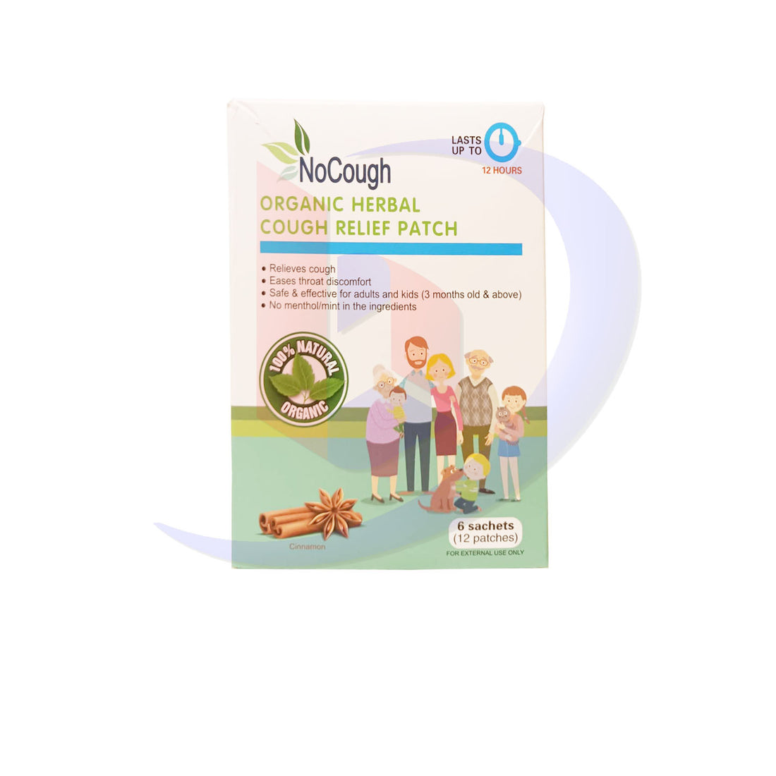 Organic Herbal Cough Relief Patch (No Cough) Sachet 6's Patches 12's ...