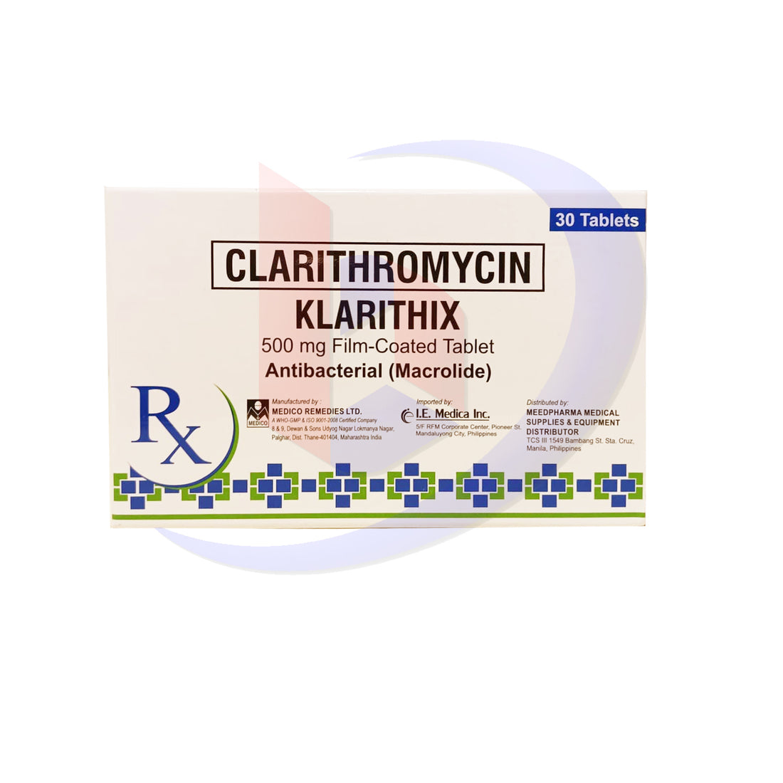 KLARITHIX Clarithromycin 500mg Film Coated Tablet 30's – Bambang ...